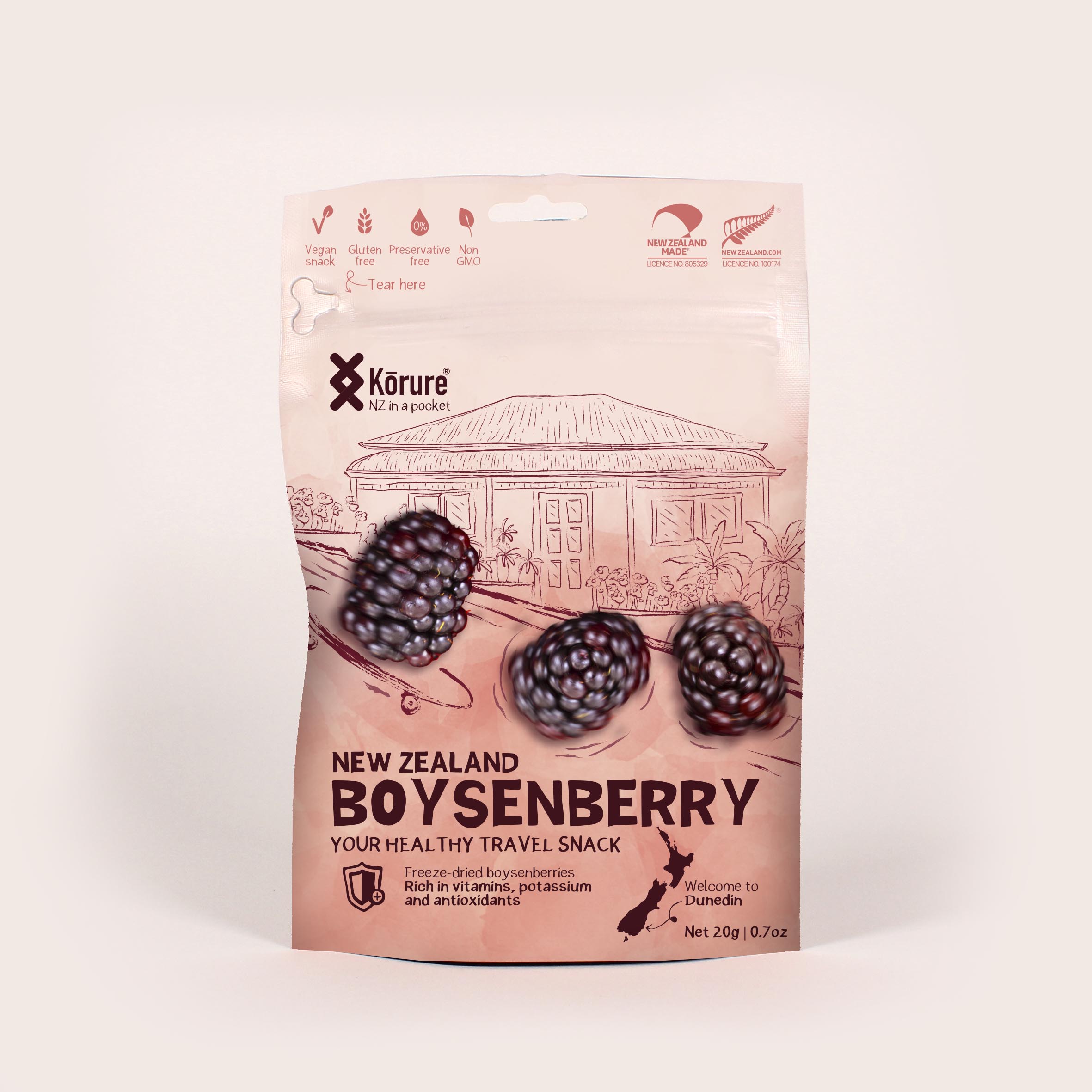 NZ Freeze Dried Boysenberry *NEW* - Travel Snack – Korure